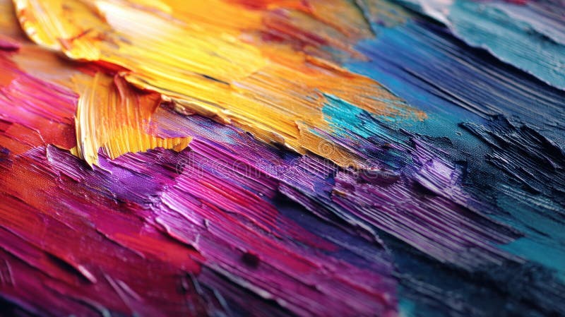 Exploring Vibrant Acrylic Brush Strokes on Canvas with an Emphasis on ...