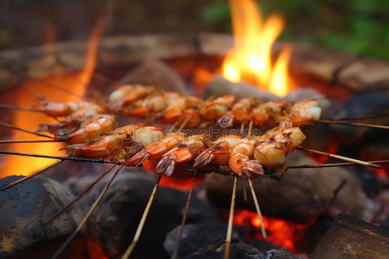 Campfire Shrimp Stock Illustrations – 40 Campfire Shrimp Stock ...