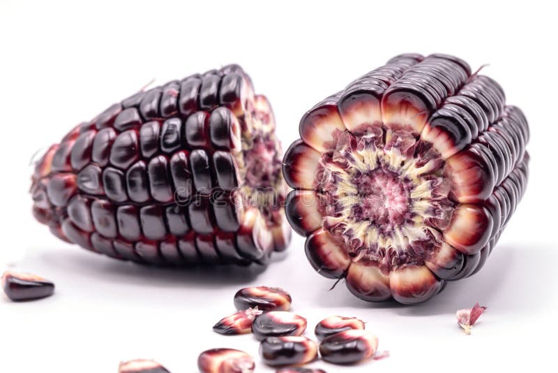 Siam Ruby Queen Corn on Isolate White Background.it Can Eat As a Fresh ...