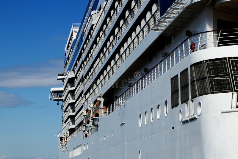 Close Up of a Side of Cruise Ship Stock Image - Image of port, maritime ...