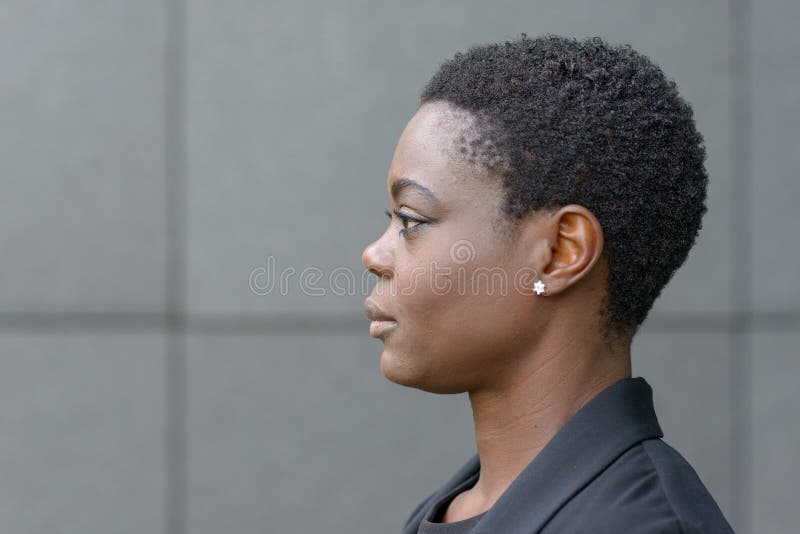 Close-up Side Portrait of Young Black Woman Stock Image - Image of ... Close-up Side Portrait of Young Black Woman Stock Image - Image of ...