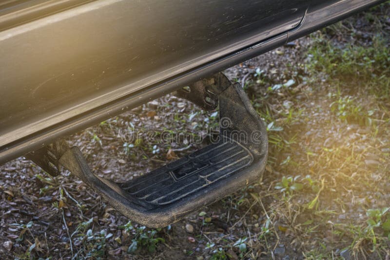 Close Up SIDE STEP CAR on the Side of the Car. Stock Image - Image of ...