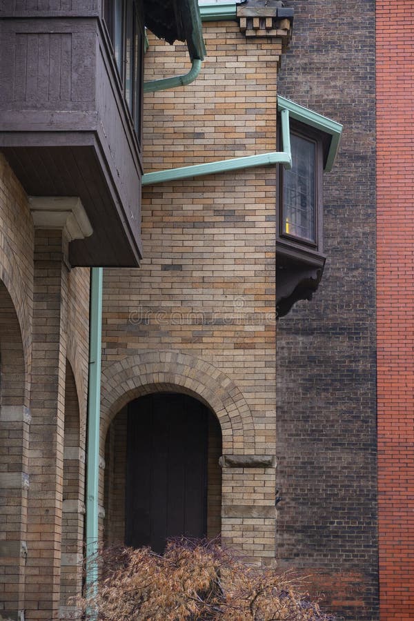Close Up of a Side View of a Building Exterior Stock Image - Image of ...
