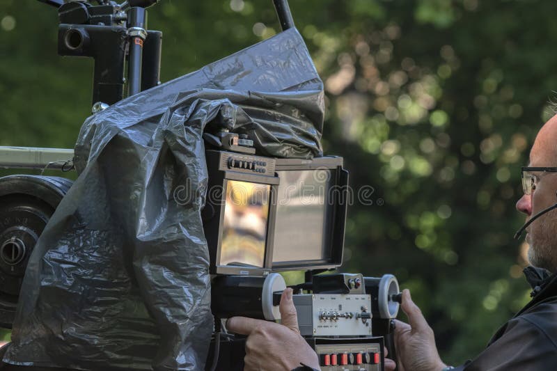 Close Up Side View Camera Man at Amsterdam the Netherlands 1-7-2022 ...