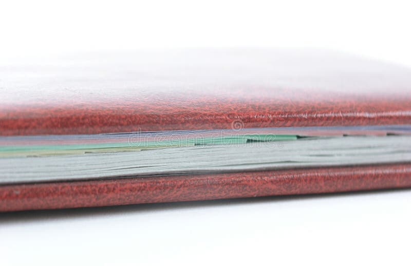 Close Up. Side View.diary on a White Background. Photo with Copy Space ...