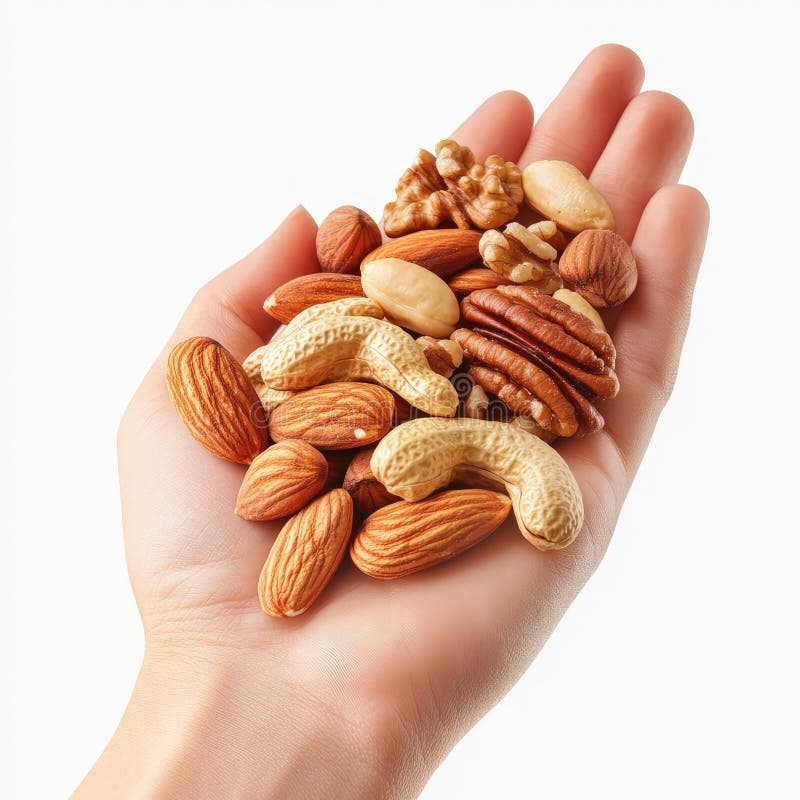 A Close-up Side-view Image of a Hand Holding a Handful Stock ...