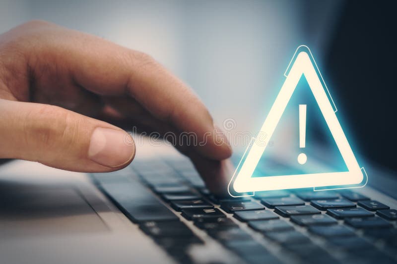 Close Up and Side View of Man Hand Using Notebook Keyboard with Glowing ...