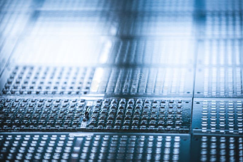 Close-up Side View of a Panel of Indicator Lights Stock Image - Image ...