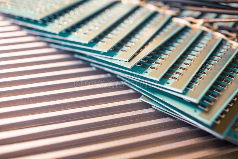 Close-up Side View of a Panel of SMD Resistors Stock Image - Image of ...