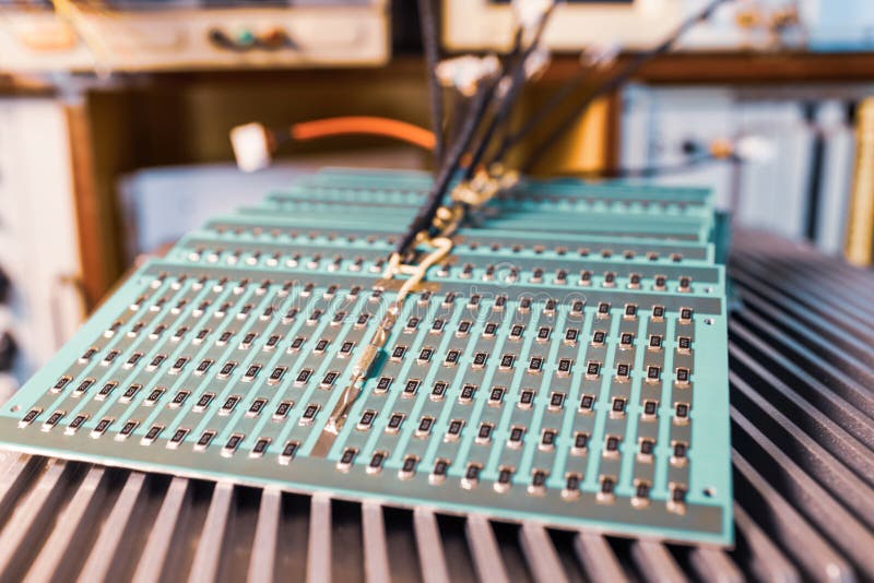 Close-up Side View of a Panel of SMD Resistors Stock Image - Image of ...