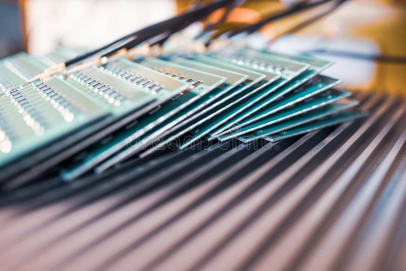 Close-up Side View of a Panel of SMD Resistors Stock Image - Image of ...