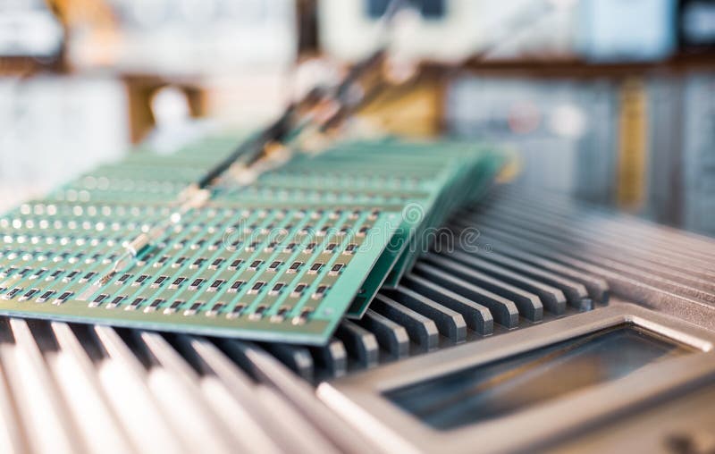 Close-up Side View of a Panel of SMD Resistors Stock Photo - Image of ...
