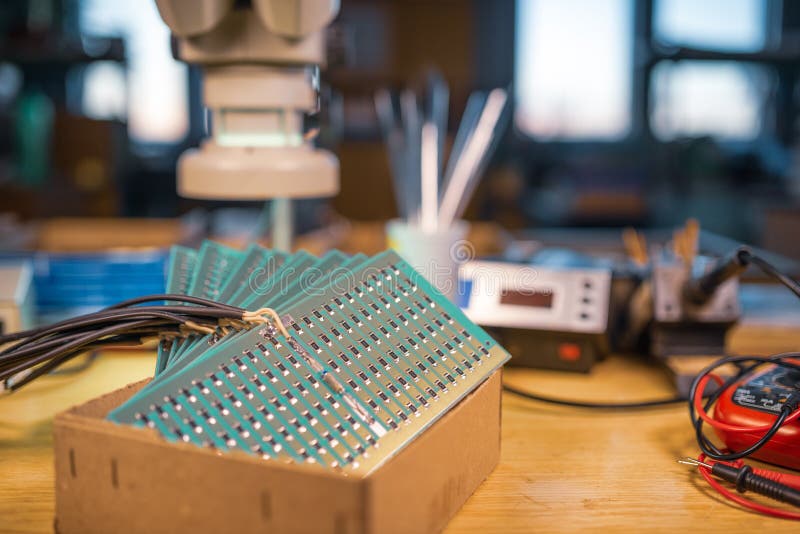 Close-up Side View of a Panel of SMD Resistors Stock Image - Image of ...