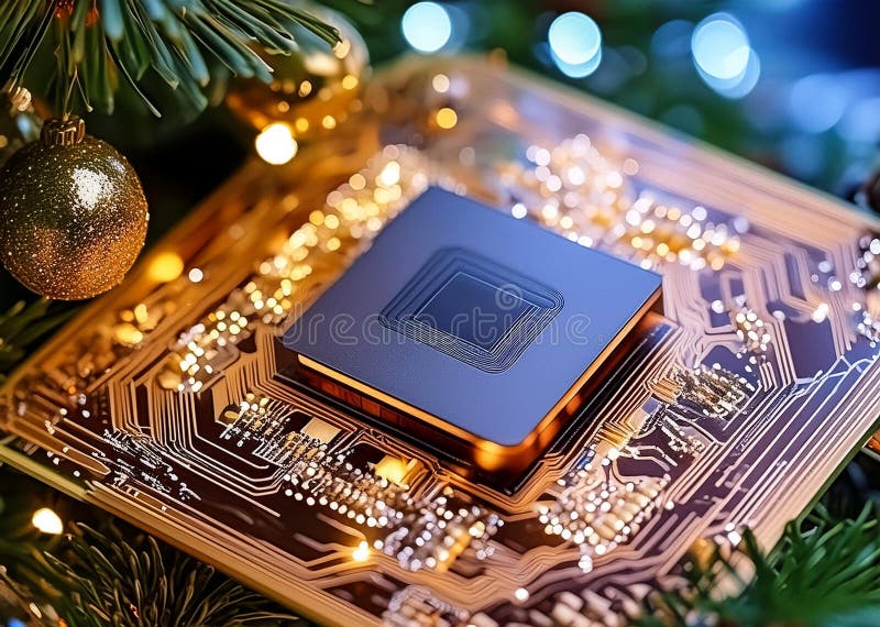 Close-Up of Silicon Chip Processors with Electronic Circuits, Modern ...