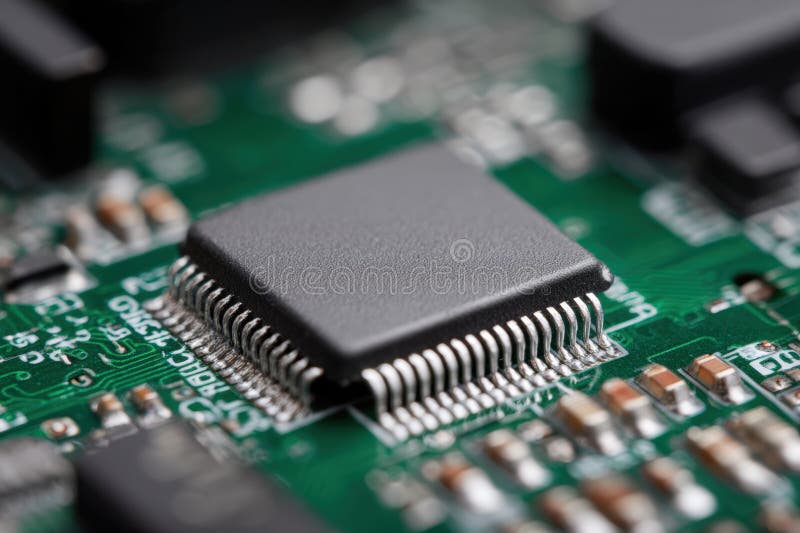 Silicon Chip with Intricate Design Resembling Futuristic Technology in ...