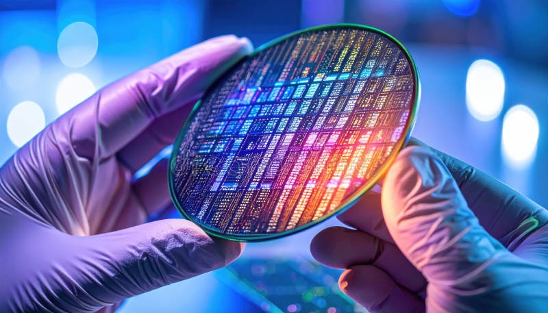 Close Up Semiconductor Chips and Circuit Boards for AI Computer ...