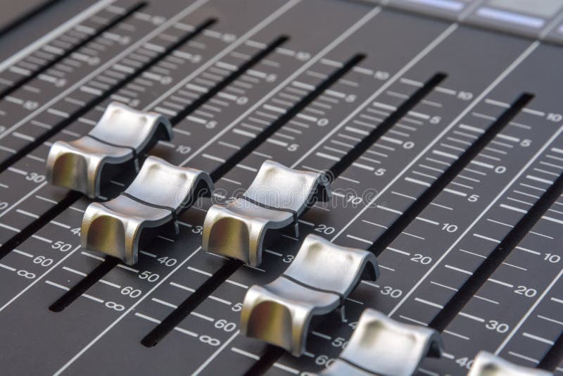 Close-up of a Row of Faders on a MIDI Controller Stock Photo - Image of ...