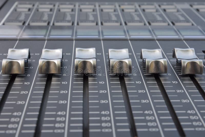 Close-up of a Row of Faders on a MIDI Controller Stock Photo - Image of ...