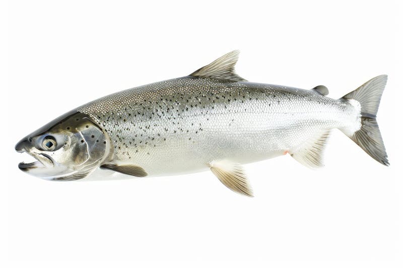 Close-up of a Silver Fish with Spotted Scales Stock Illustration ...
