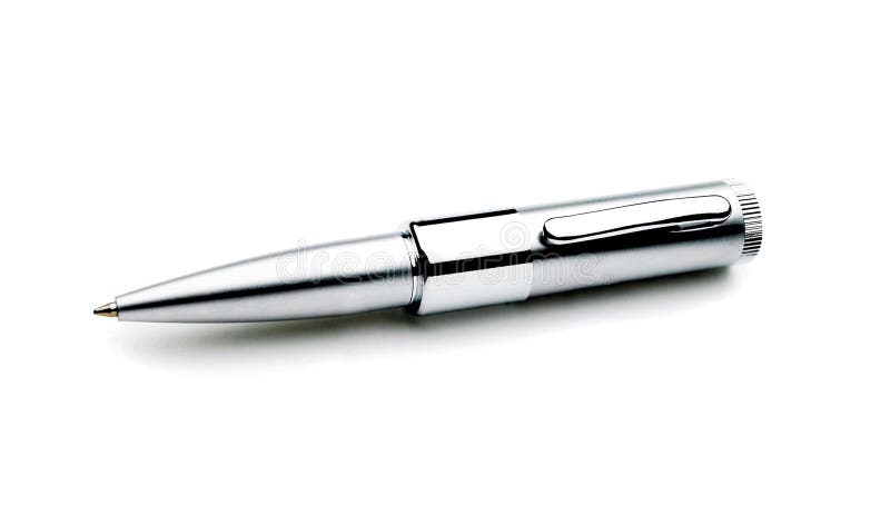 Close up of silver pen stock photo. Image of path, note - 60844582