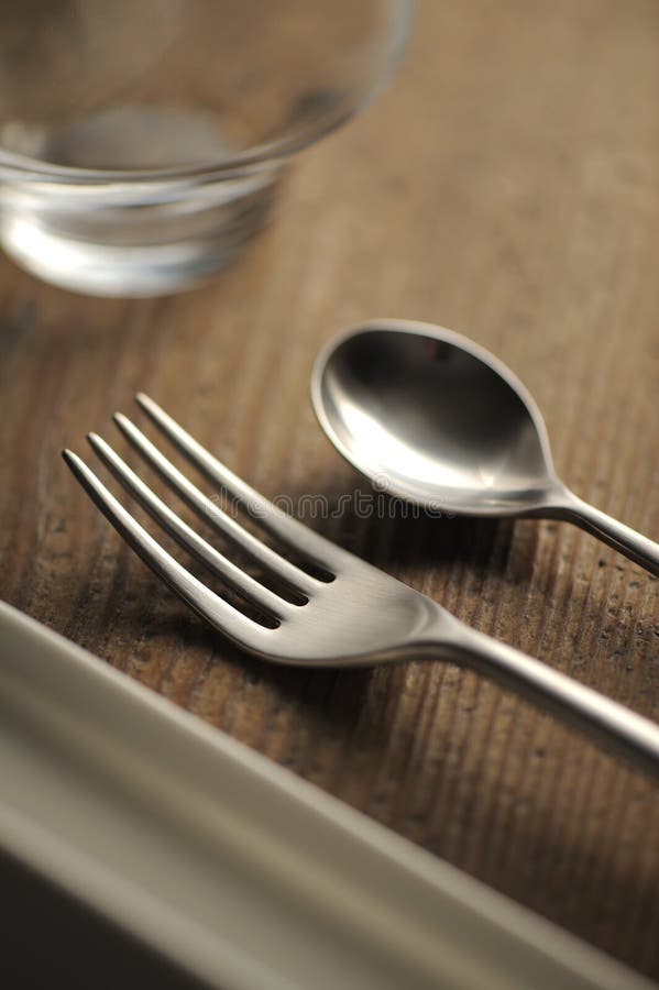 Close-up of silverware stock image. Image of metallic - 22736701