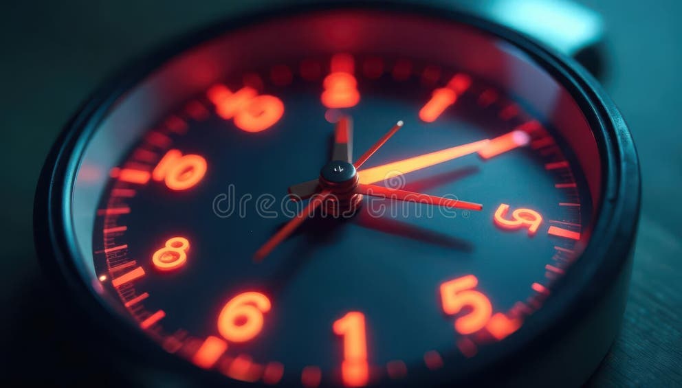 Close Up of Simple Clock Showing Fasting Time , Routine, Hours Stock ...