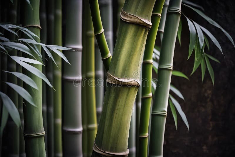 Close-up of a Single Bamboo Tree, with Its Tall and Slender Trunk ...