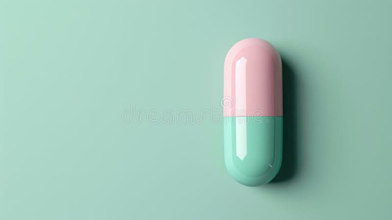 Close-up of a Single Capsule Pill. AI Generated Stock Photo - Image of ...