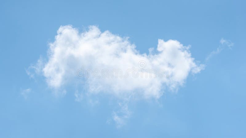 Close Up of Single Clouds on Day Light, Clear Blue Sky and Fluffy Soft ...