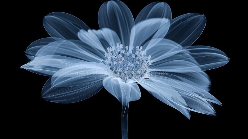 Close-up of a Single Flower with Delicate, Translucent Petals Against a ...