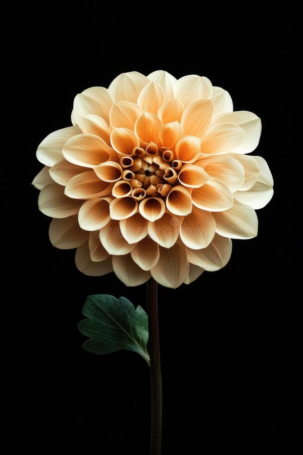 A Close-up of a Single Flower Sitting on a Black Surface, Providing ...