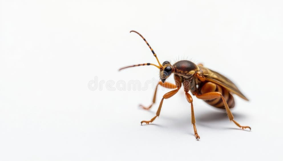 Close Up of Single Insect on Pure White Background, Studio, Close Up ...