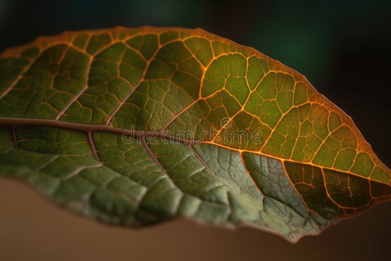 Close-up of a Single Leaf, with Veins and Texture in Full View Stock ...