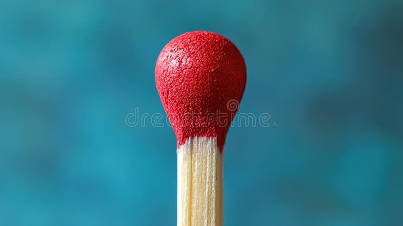 Close-up of a Single Match Head (1 Stock Image - Image of closeup, burn ...
