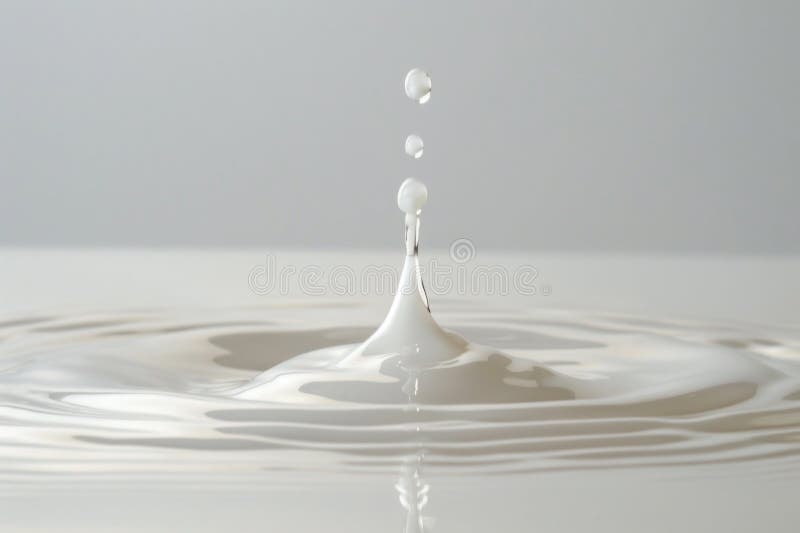 Close Up of a Single Milk Drop, Versatile Image for Various Projects ...