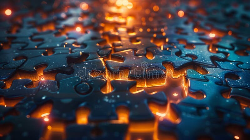A Close-up of a Single Puzzle Piece, Showcasing Intricate Details and ...