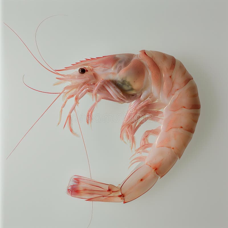 Fresh Spot Prawn on White Background Stock Photo - Image of tail ...