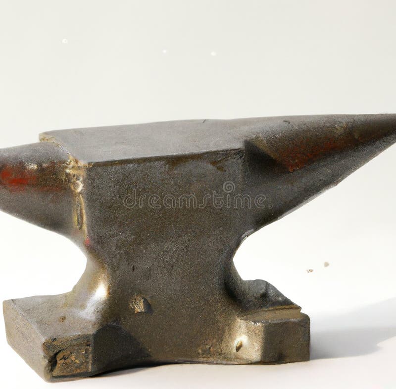 Close Up of Single Steel Anvil Lying on White Background Stock Photo ...