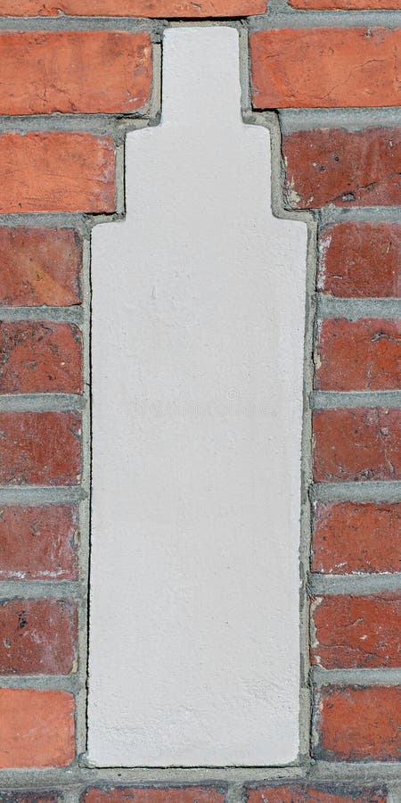 Single Plaster Column Detail in Brick Wall Stock Image - Image of brown ...