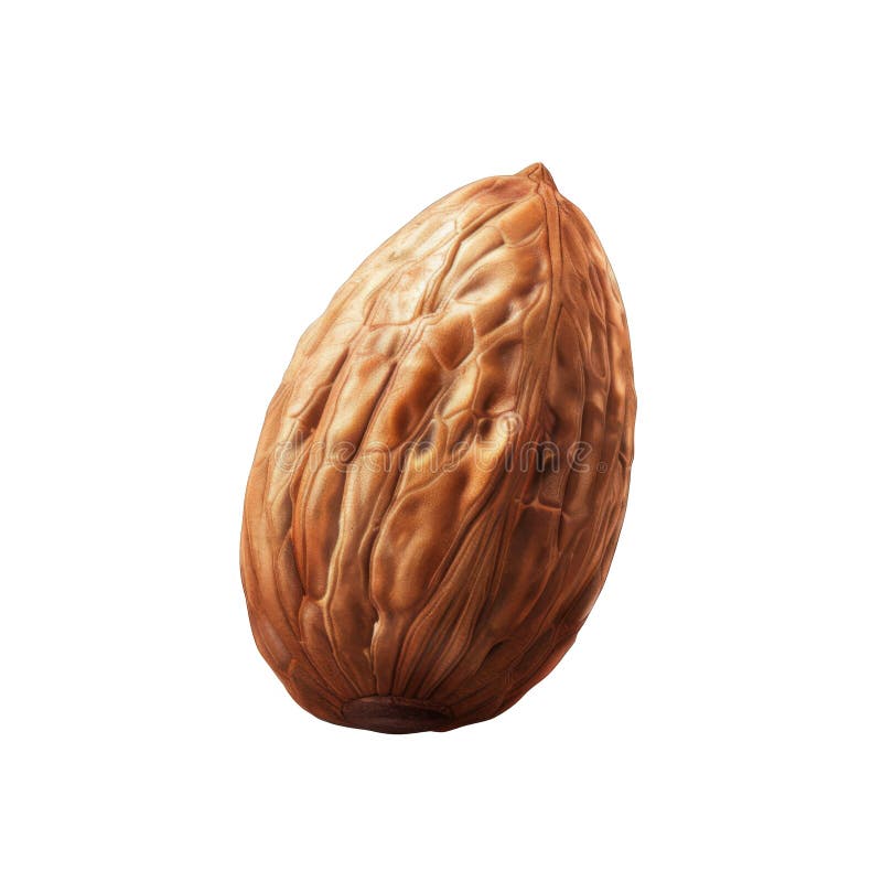 A Close-Up of a Single Walnut Shell Stock Photo - Illustration of ...