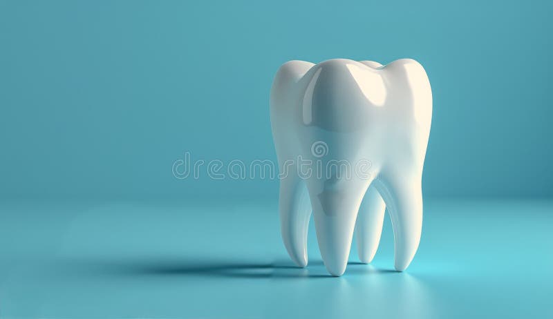 White Tooth Model on Blue Background Stock Photo - Image of teeth ...