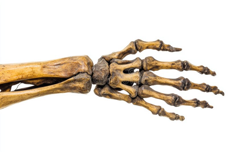 Close-up of a Skeletal Hand Showcasing Detailed Bone Structure on a ...