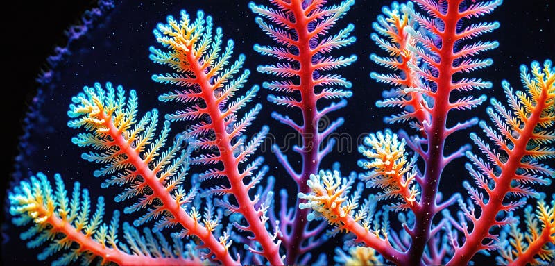 Close Up on the Skeleton and Structure of a Fan Coral Stock ...
