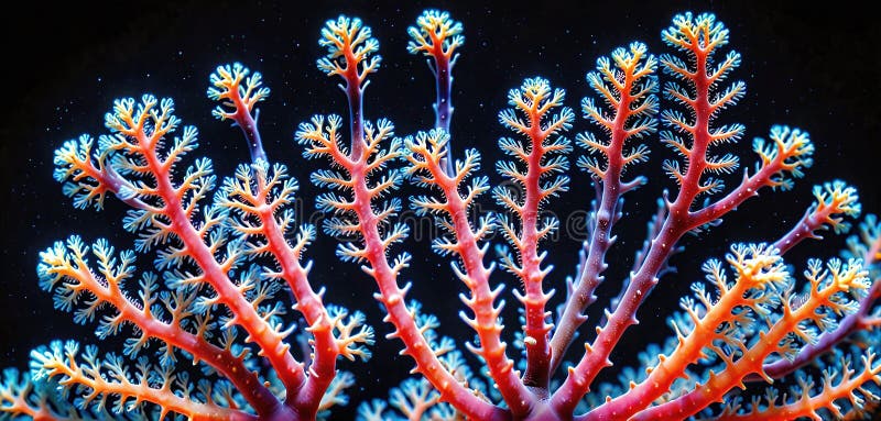 Close Up on the Skeleton and Structure of a Fan Coral Stock ...
