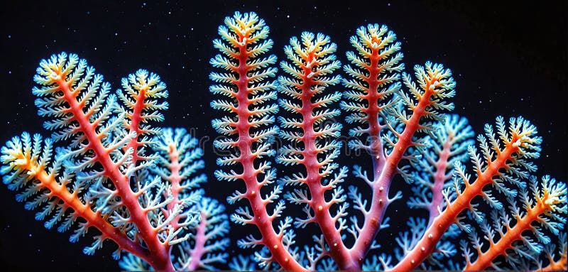 Close Up on the Skeleton and Structure of a Fan Coral Stock ...