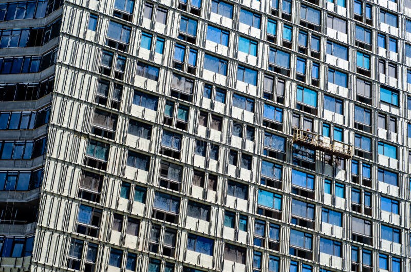 Close-up of Skyscraper Building Under Construction. Stock Photo - Image ...