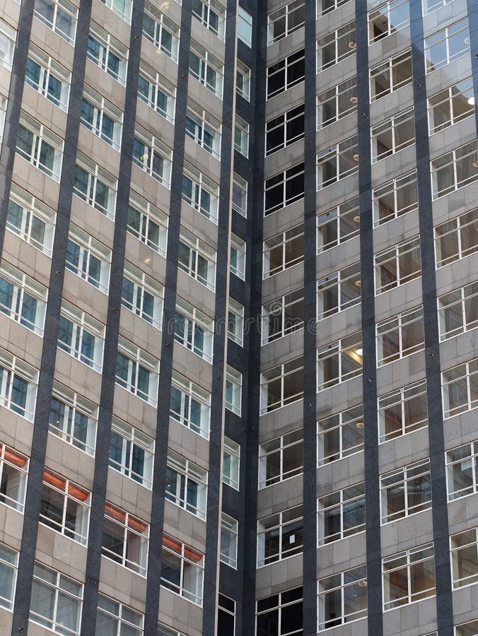 Close-up of a Skyscraper Office Building with Many Windows Stock Photo ...
