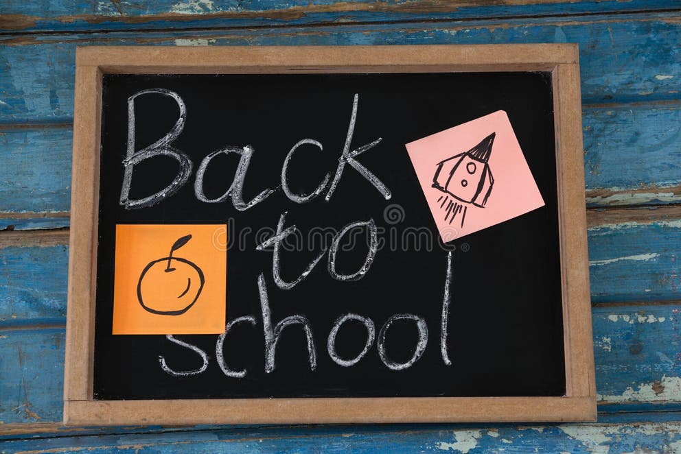 Close-up of Slate with Text and Sticky Notes Stock Image - Image of ...