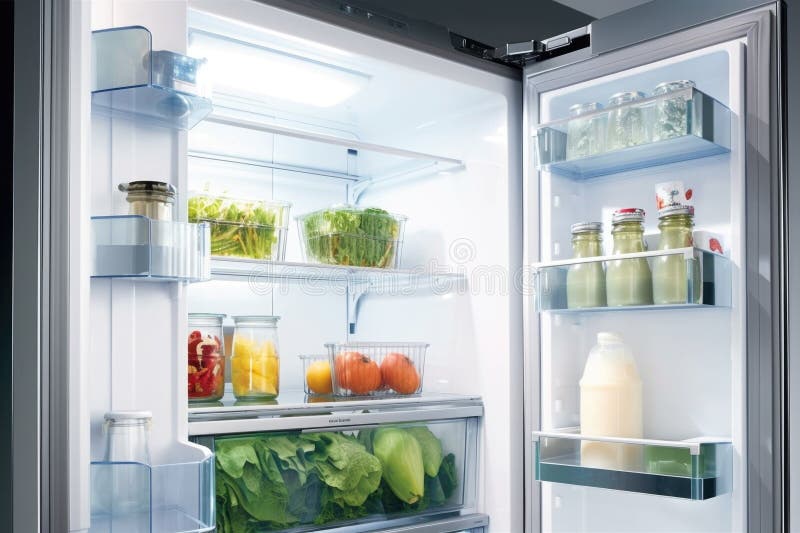 Close-up of the Sleek Exterior of a Walk-in Refrigerator, with a View ...