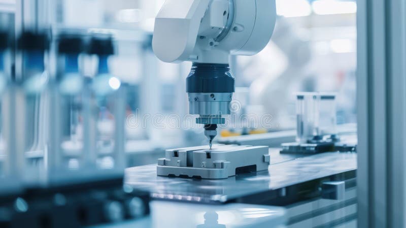 Close-up of a Sleek, Modern Robotic Arm Performing a Precise Task Stock ... Close-up of a Sleek, Modern Robotic Arm Performing a Precise Task Stock ...